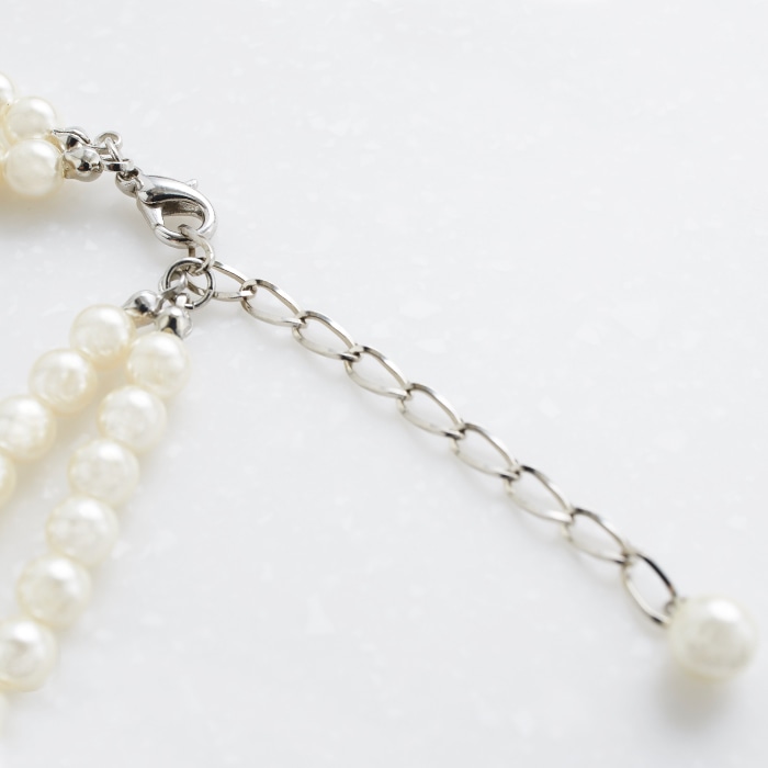 ロングパールネックレス(5510235)｜ホワイト｜プチソワール