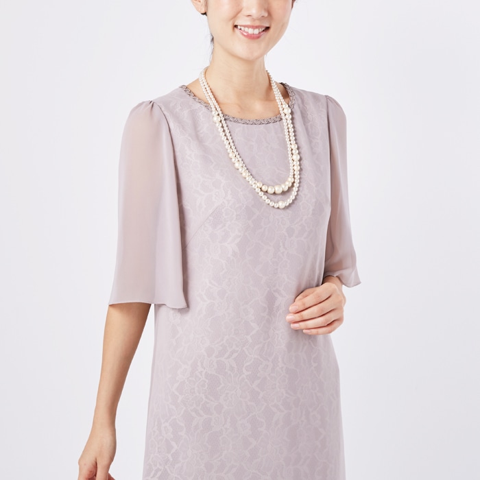 ロングパールネックレス(5510235)｜ホワイト｜プチソワール